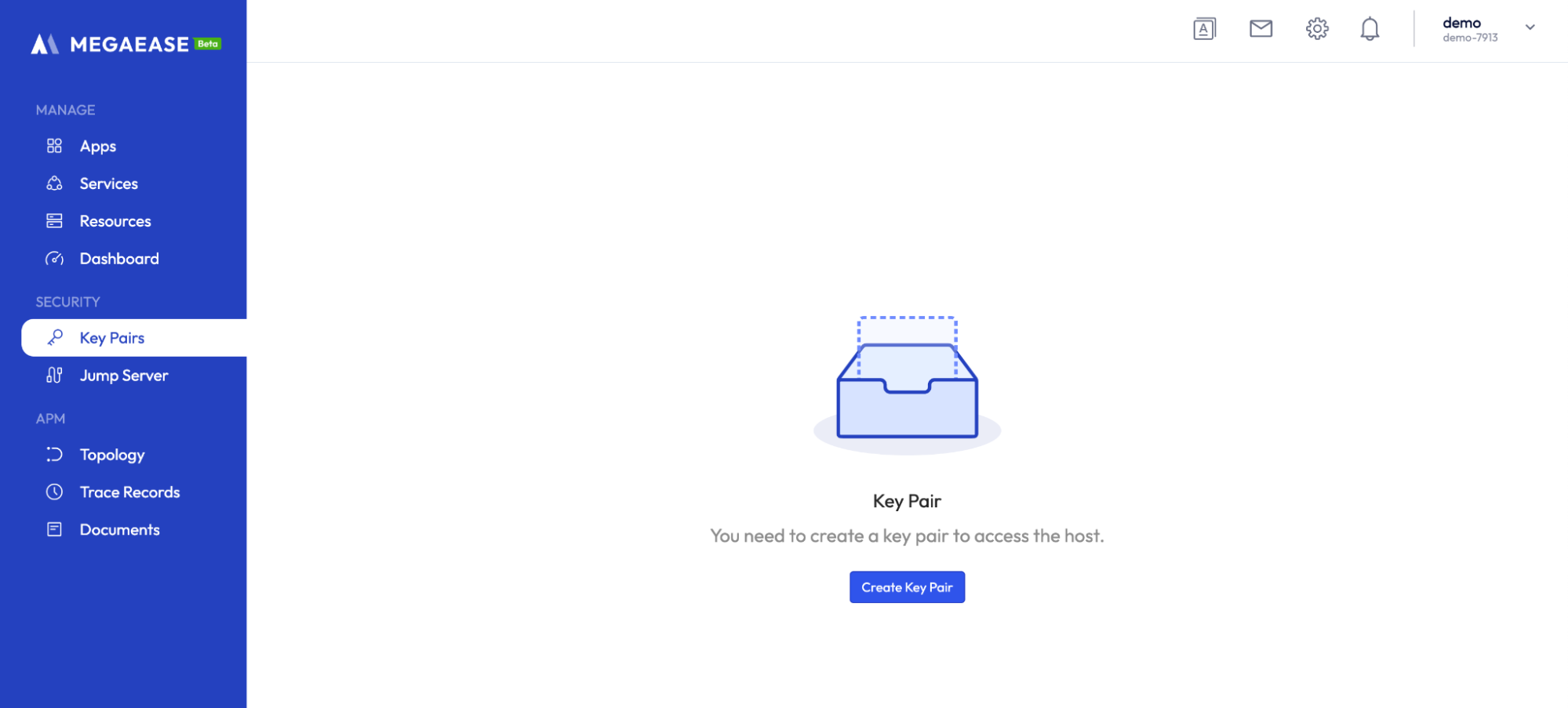 MegaEase Cloud 用户手册 - 主机管理